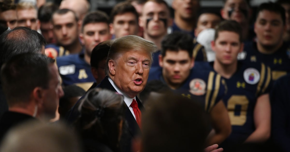 At Army-Navy game, Trump touts new pro sports option for service ...