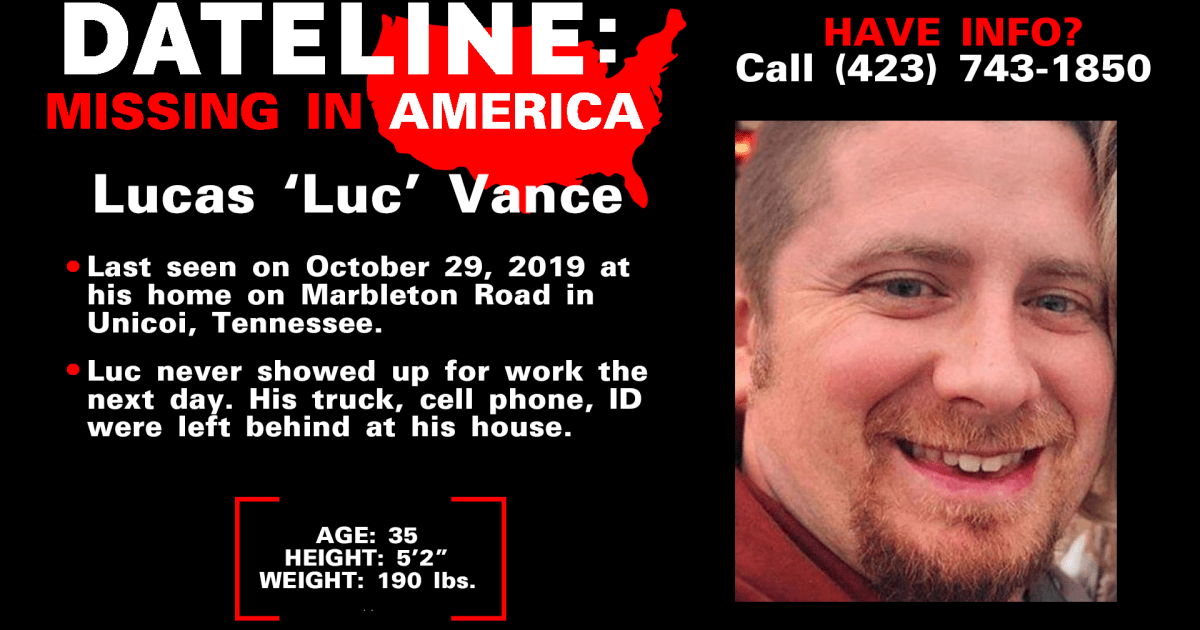 Authorities believe body of Luc Vance, missing for two months in ...