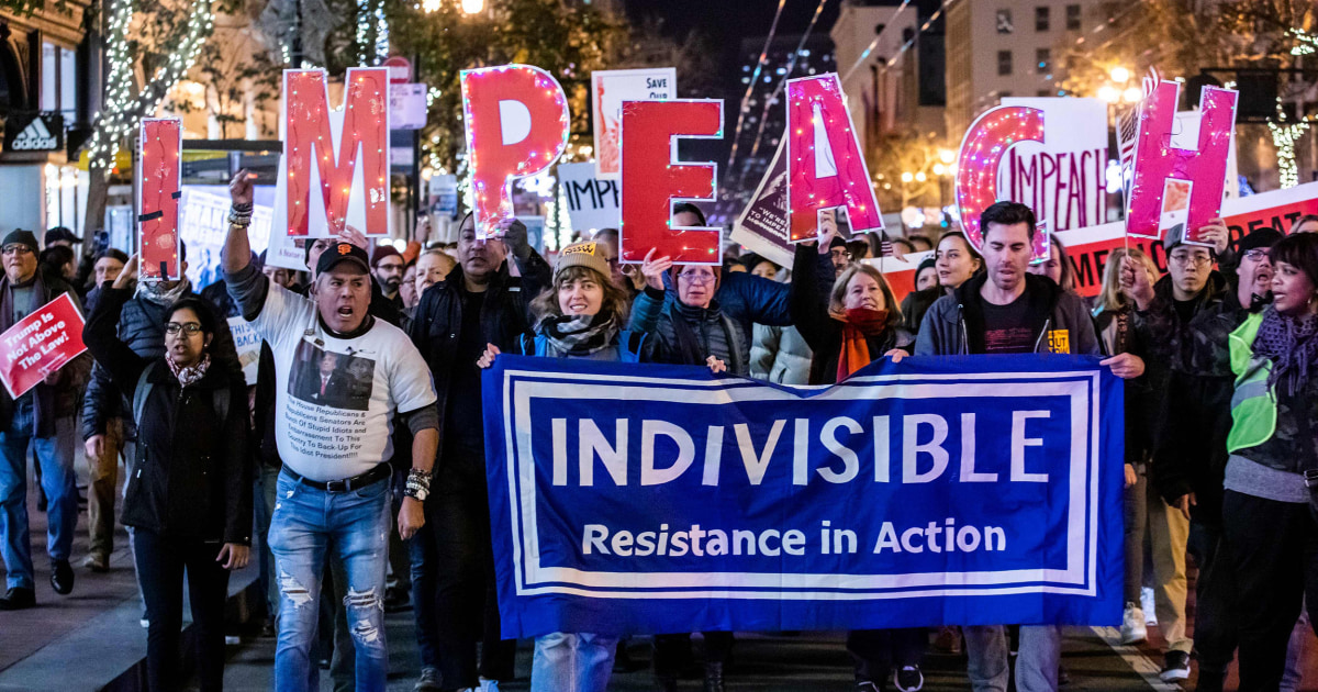 Modest but passionate turnout at pro-impeachment rallies