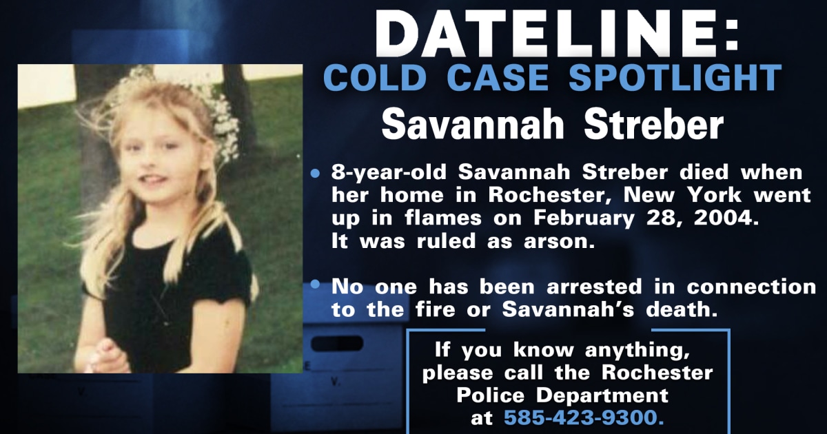 Sister seeks justice for eight-year-old Savannah Streber killed in 2004 ...