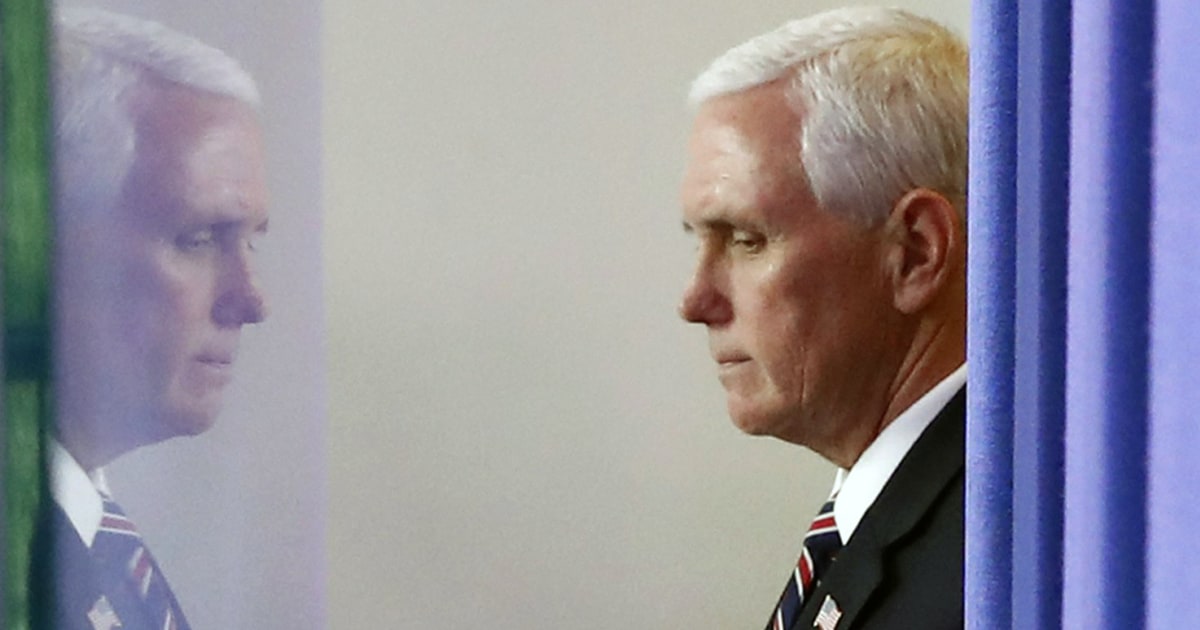 Coronavirus task force role puts Pence — and his future — on the line