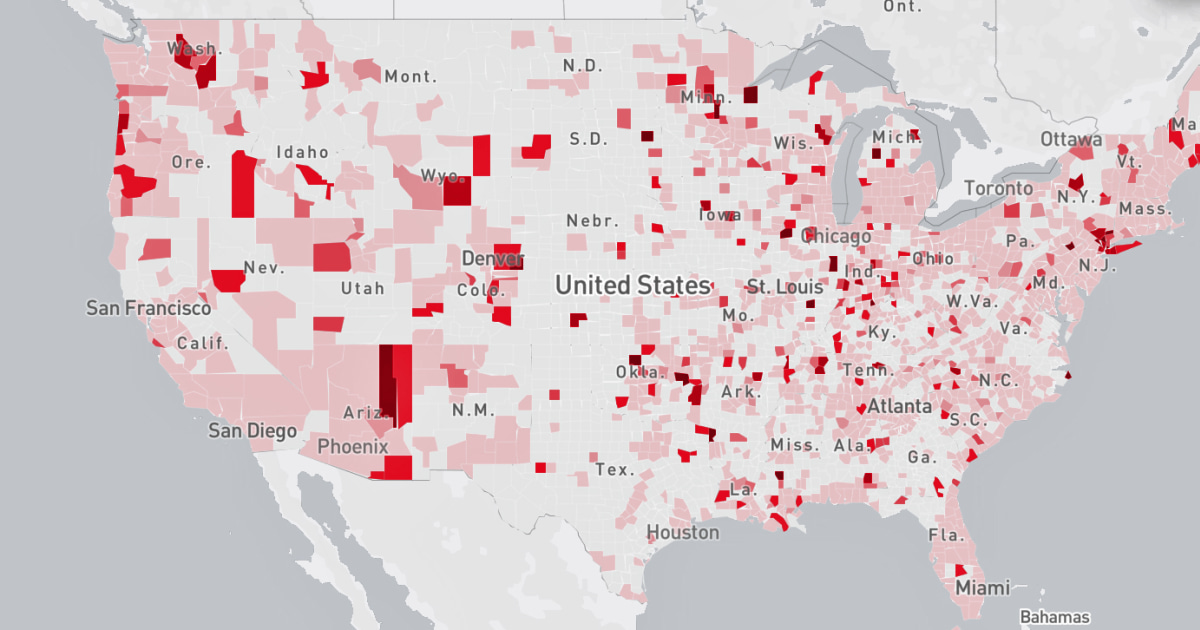 Facebook releases county-by-county maps showing people reporting COVID ...