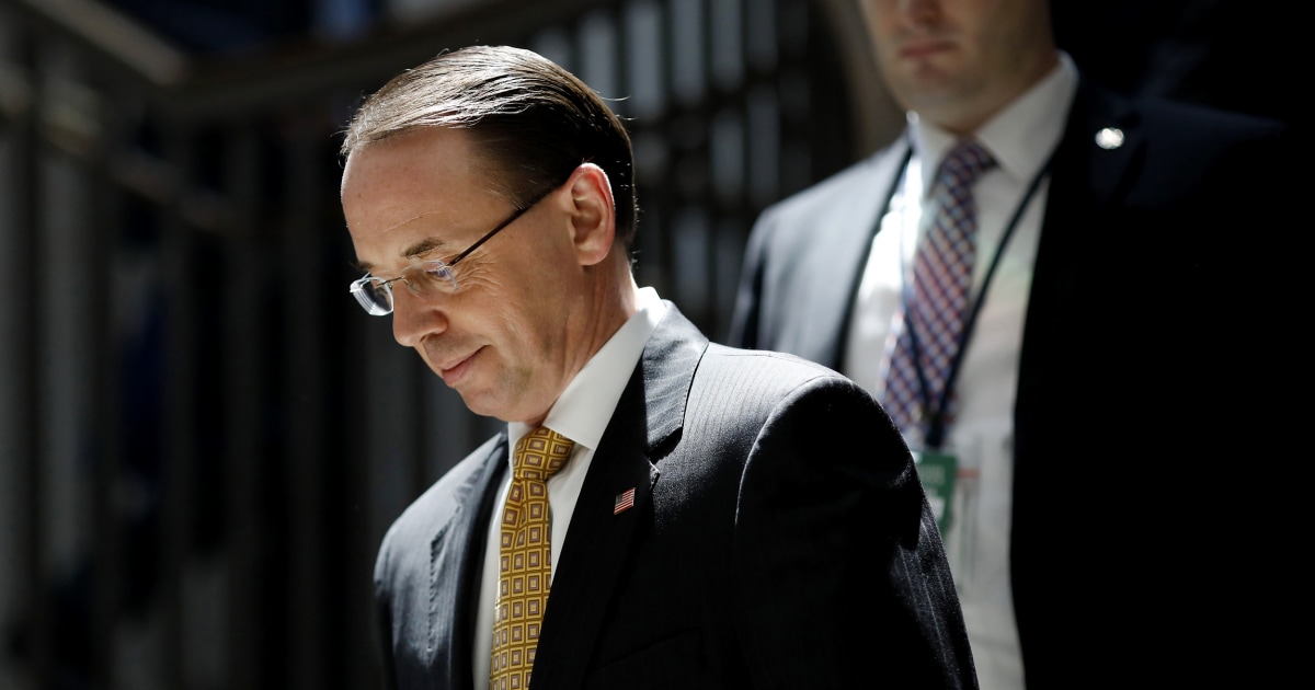 Rod Rosenstein defends Mueller appointment, approval of FISA ...