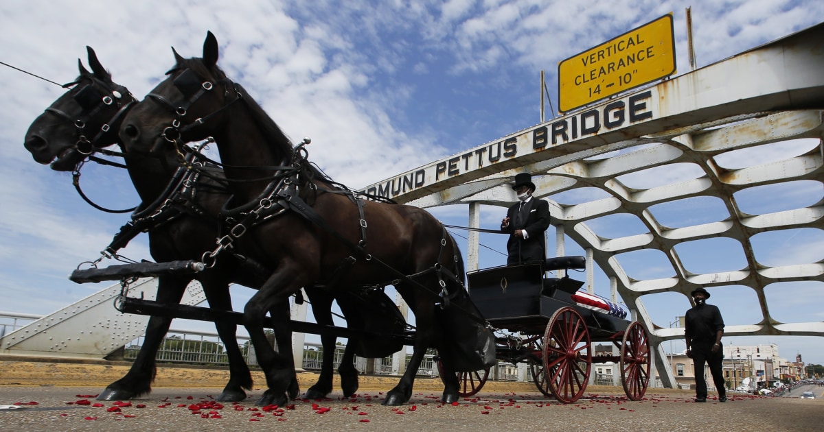 John Lewis, civil rights giant, crosses Selma bridge on way to ...