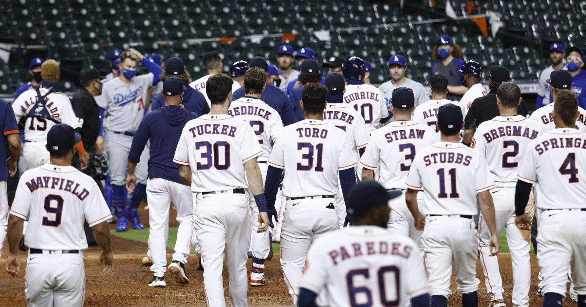 Bench-clearing confrontation over simmering Astros-Dodgers feud leads ...