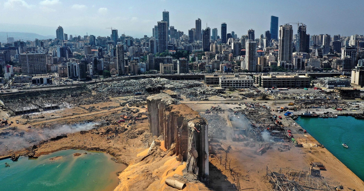 Aerial Video Shows Scope Of Devastation After Beirut Explosion