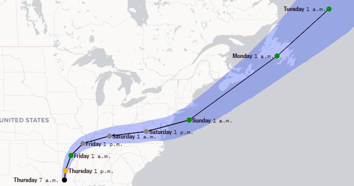 Map: Track the Laura storm system as it moves across the U.S.