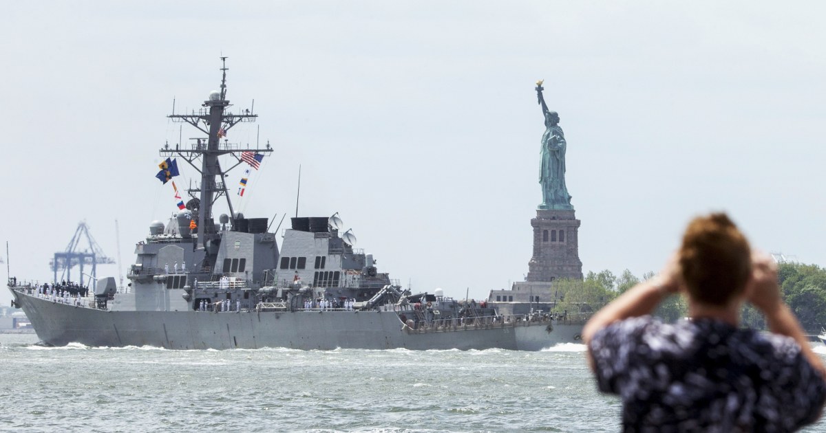 U.S. missile destroyer ship breaks Navy record for longest stint at sea