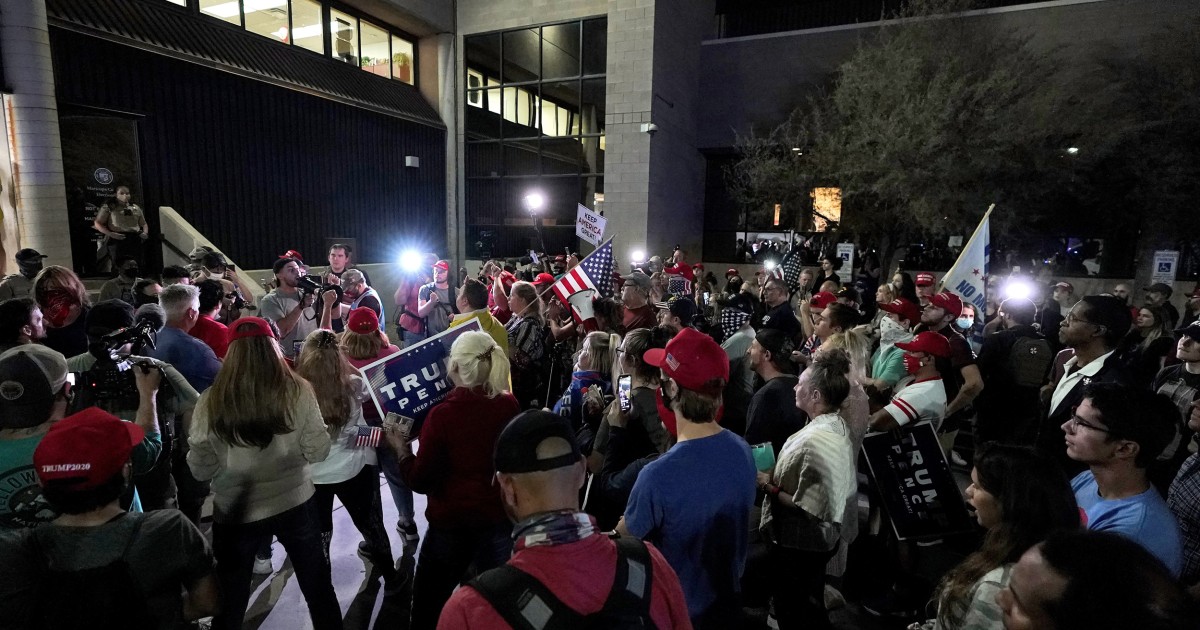 Pro-Trump protesters gather around Maricopa County, Arizona, counting ...