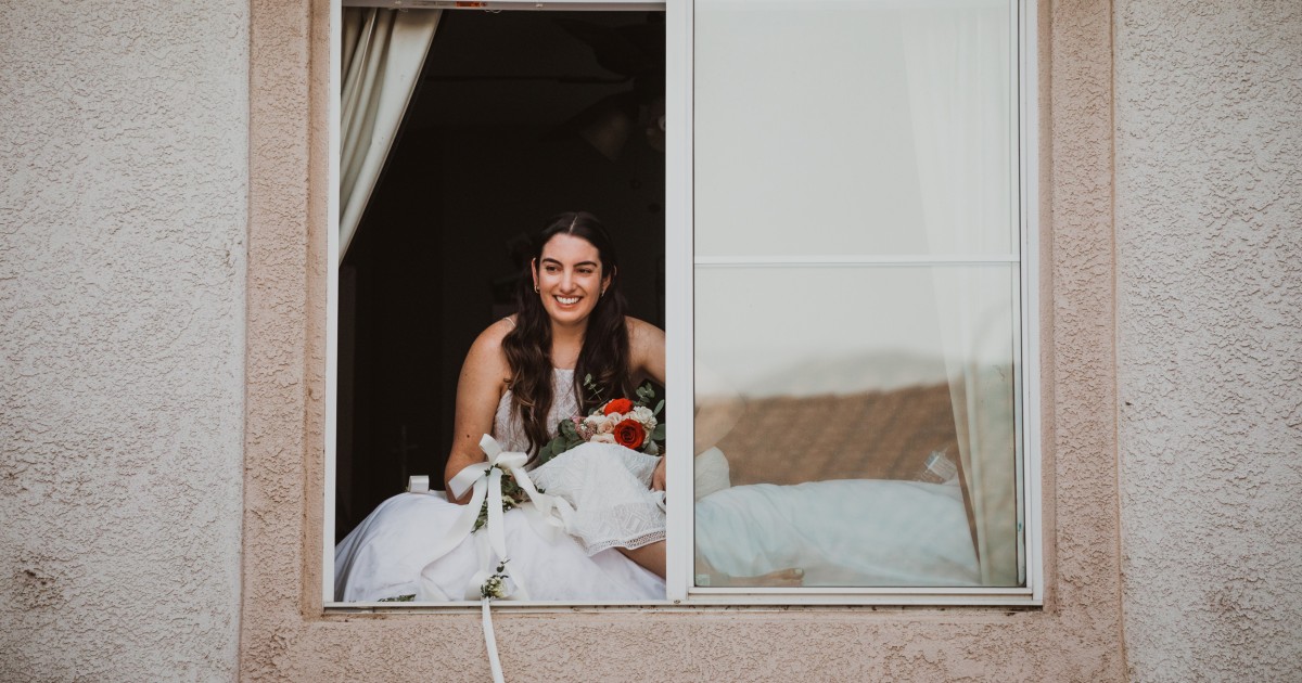 'The most 2020 wedding': Bride with Covid-19 gets married in quarantine