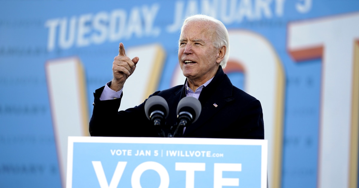 On eve of Georgia Senate vote, Biden says races will 'chart course' of ...