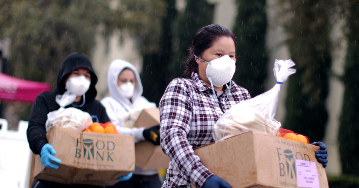 Food banks struggling to feed hungry during Covid look forward to Biden ...