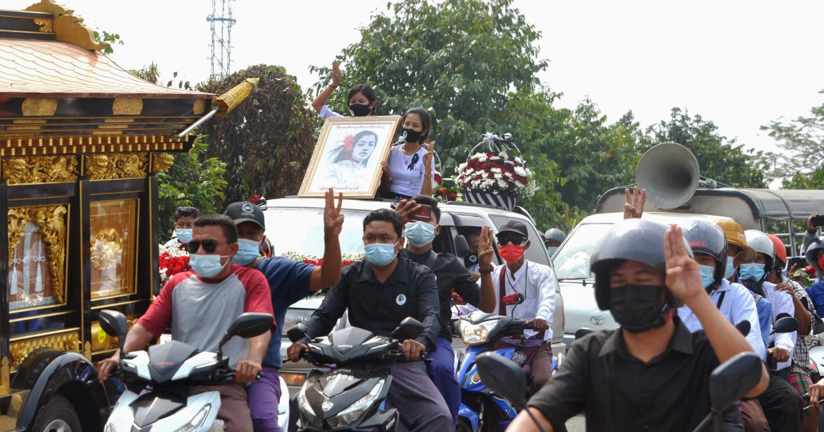 Mass protests and funeral follow deadly shootings in Myanmar
