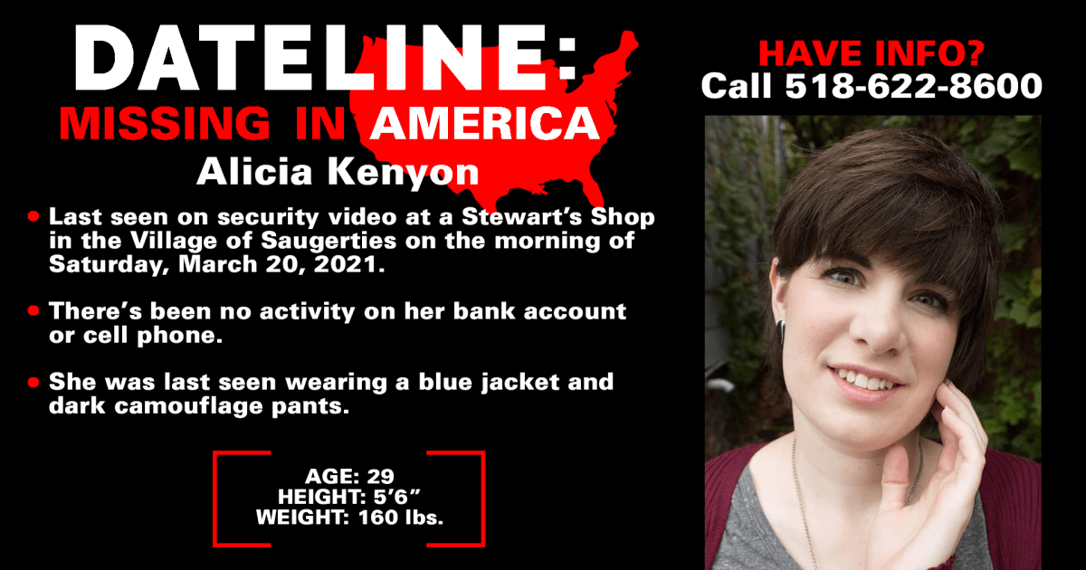 Sister hopeful for safe return of Alicia Kenyon who's been missing from ...