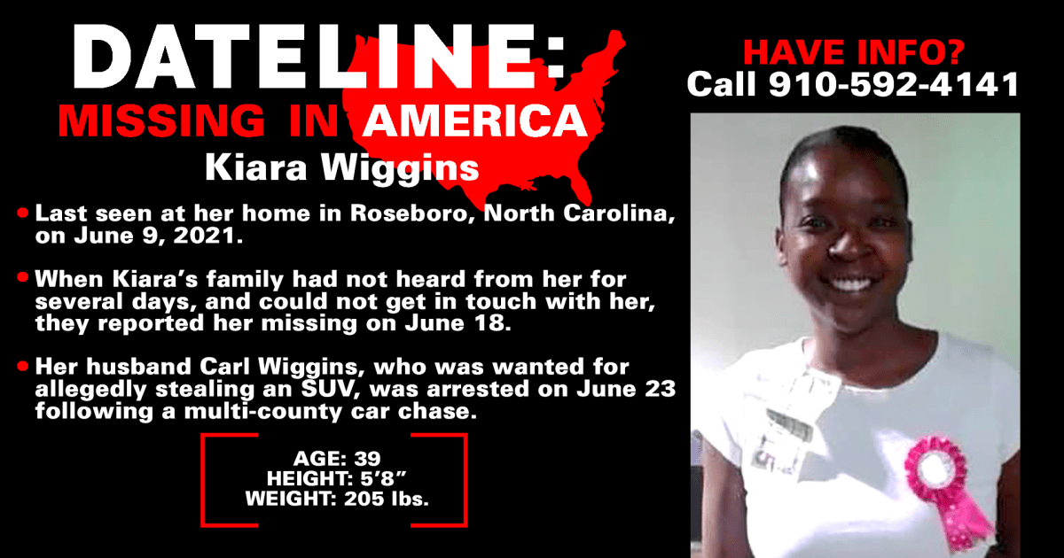 Family of missing North Carolina woman Kiara Wiggins hoping husband's ...
