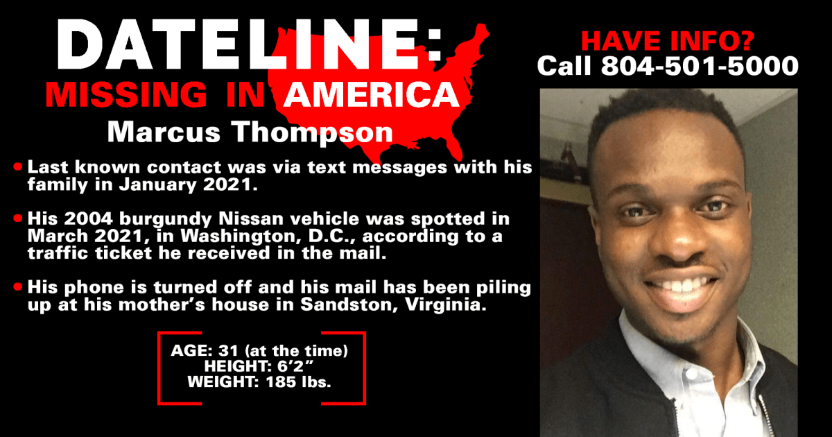 Worried Virginia mother pleads for help in locating missing son Marcus ...