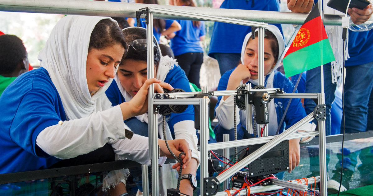 Afghan female robotics team defiant after fleeing Taliban to Qatar