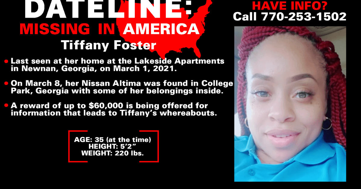 Loved ones of missing Georgia mother Tiffany Foster plead for help as ...