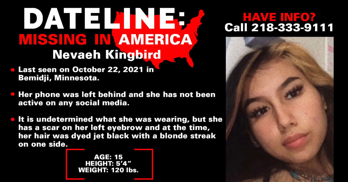 The search continues for missing 15-year-old Nevaeh Kingbird in Bemidji ...