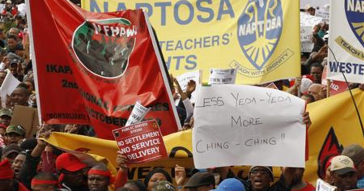 South Africa's Zuma under pressure as strike widens