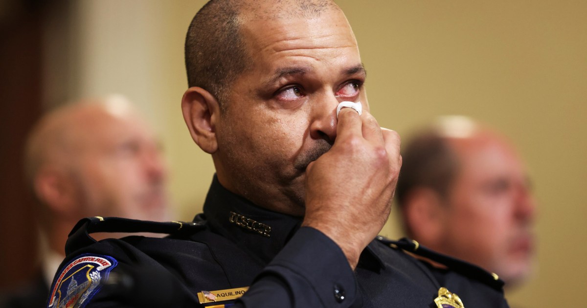 Latino officer tearfully describes devotion to defending Capitol during ...