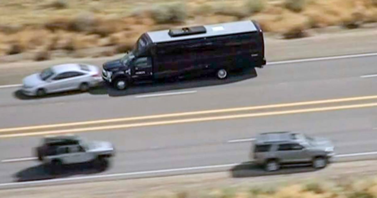 Highway pursuit of stolen party bus ends with crash near Los Angeles