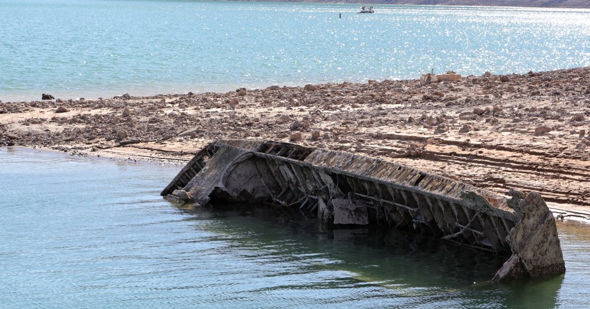 World War II-era vessel emerges in Lake Mead's shrinking waters