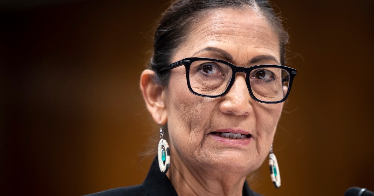 Deb Haaland, the Cabinet official who oversees national parks, broke ...