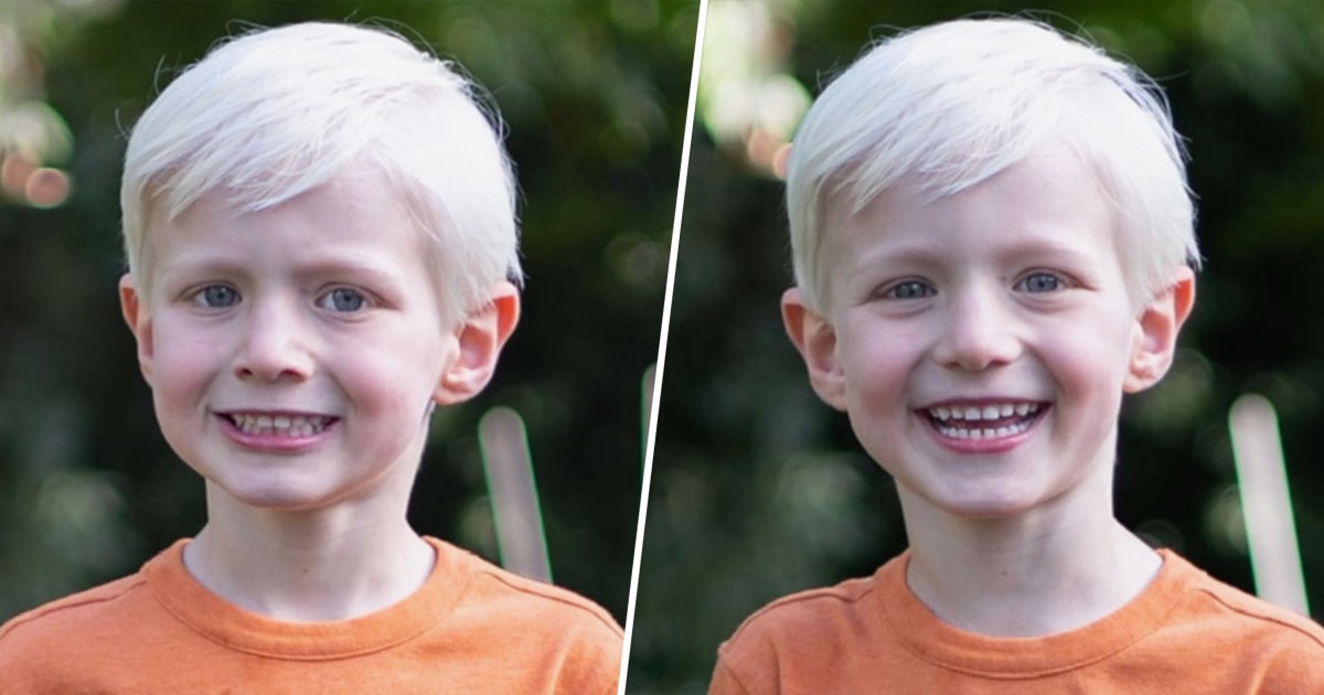 Papá comparte la palabra que hace sonreír a su hijo en las fotos