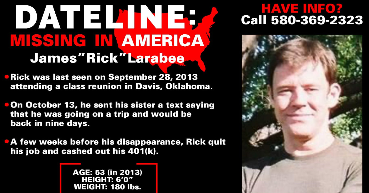 Oklahoma native Rick Larabee attended a high school class reunion in ...