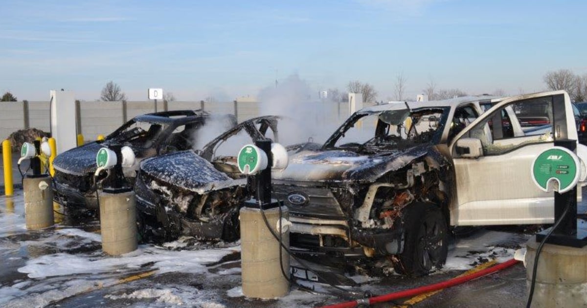Ford F-150 Lightning electric truck fire highlights a growing EV risk