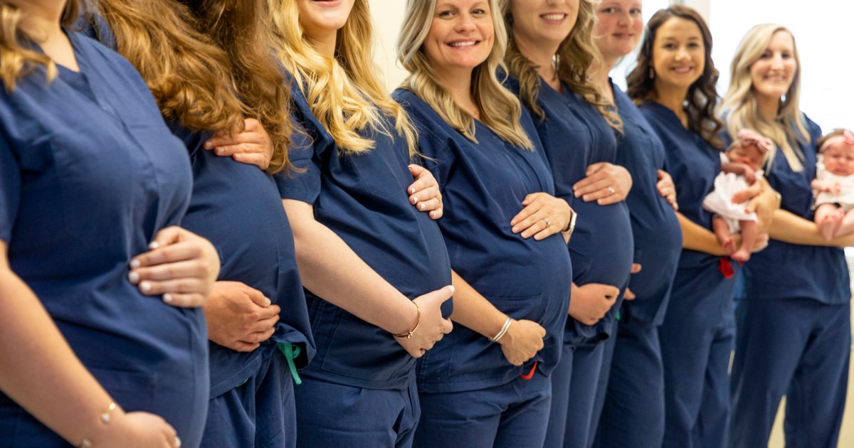 12 enfermeras de un hospital están esperando bebé al mismo tiempo