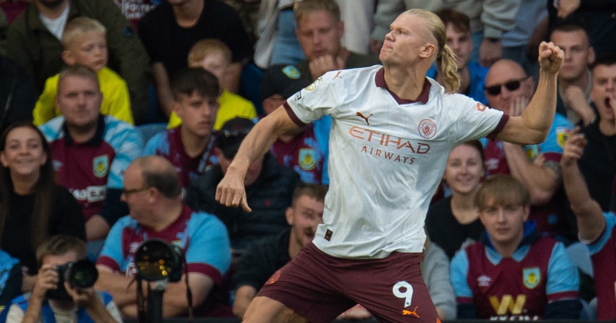 El Man City debuta goleando al Burnley con doblete de Haaland