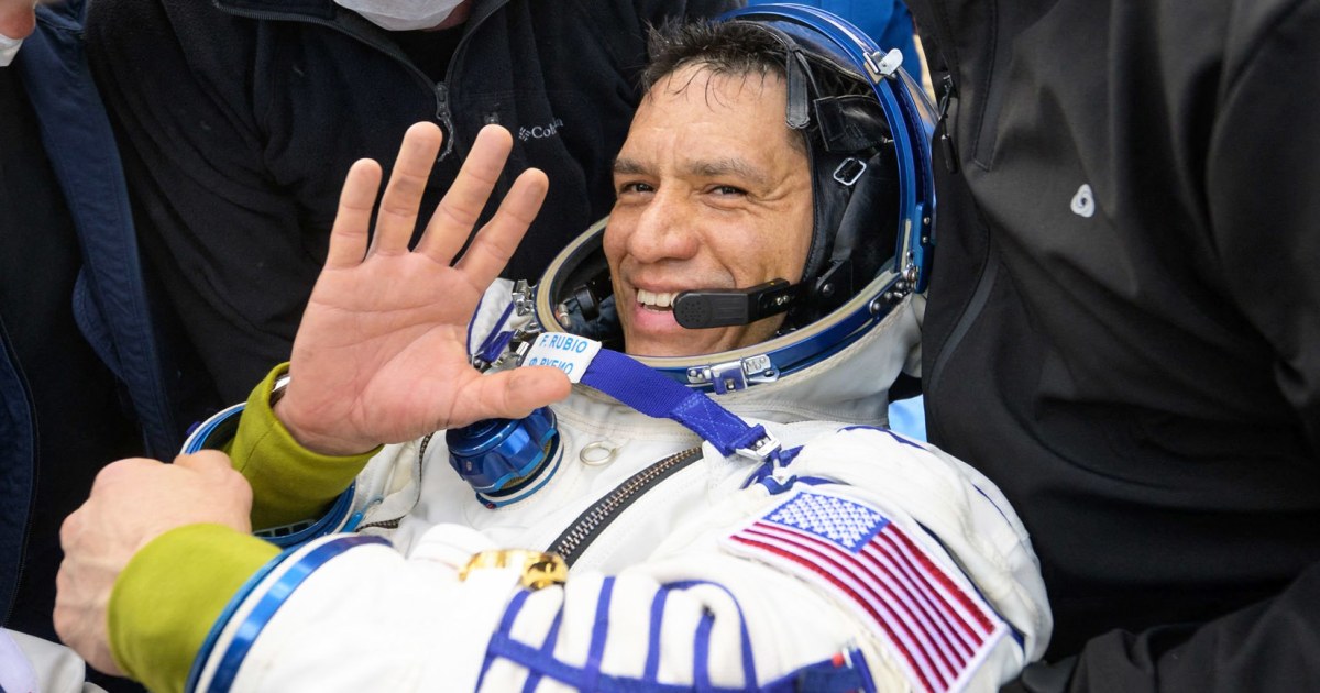 Astronaut Frank Rubio touches down after setting U.S. record for ... Astronaut Frank Rubio touches down after setting U.S. record for ...