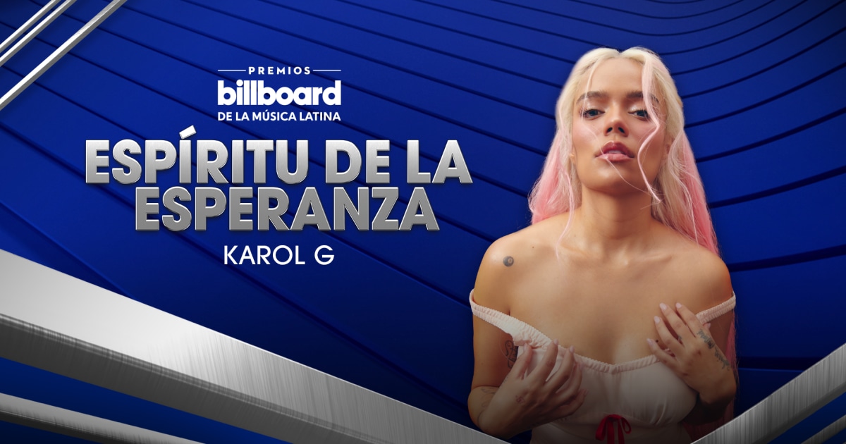 Karol G recibirá el Premio Billboard Espíritu de la Esperanza 2023