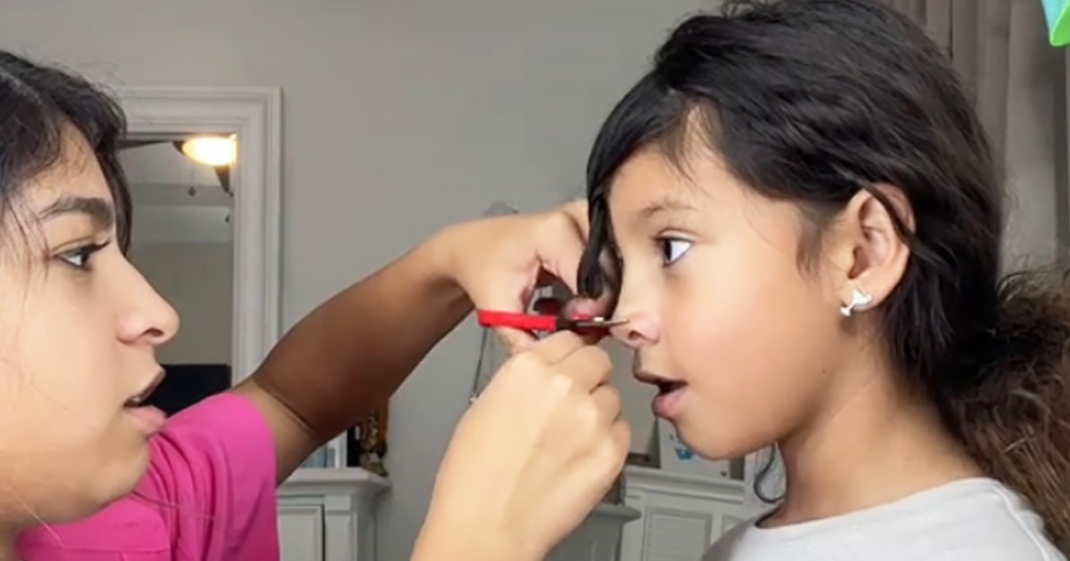 After viral video of Texas sisters over bangs haircut gone wrong, mom ...