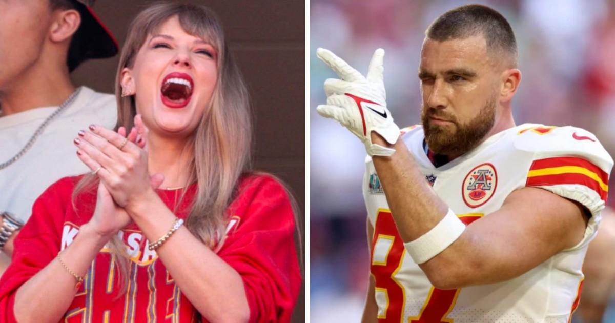 Así “ayuda” Taylor Swift a Travis Kelce en su desempeño