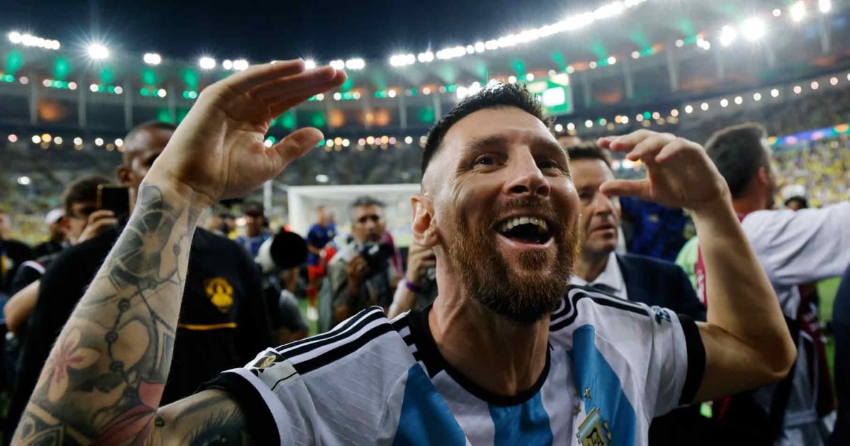 Messi celebra en Disney su victoria con Argentina ante Brasil