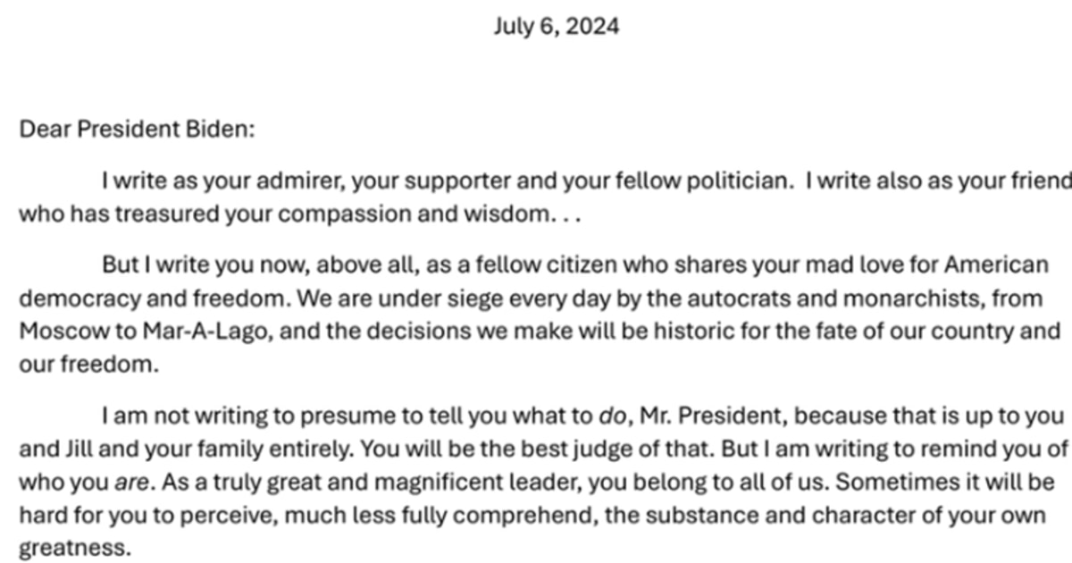 Read: Jamie Raskin asks Biden to reconsider campaign in early July letter