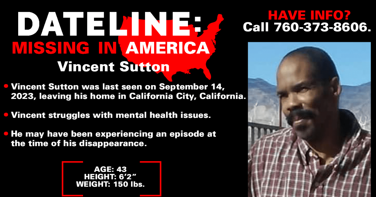 Family searching for answers in California man Vincent Sutton’s ...