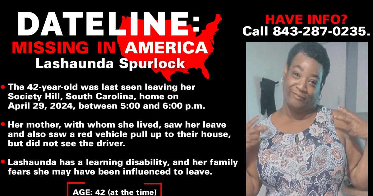 Lashaunda Spurlock missing from Society Hill, South Carolina since ...