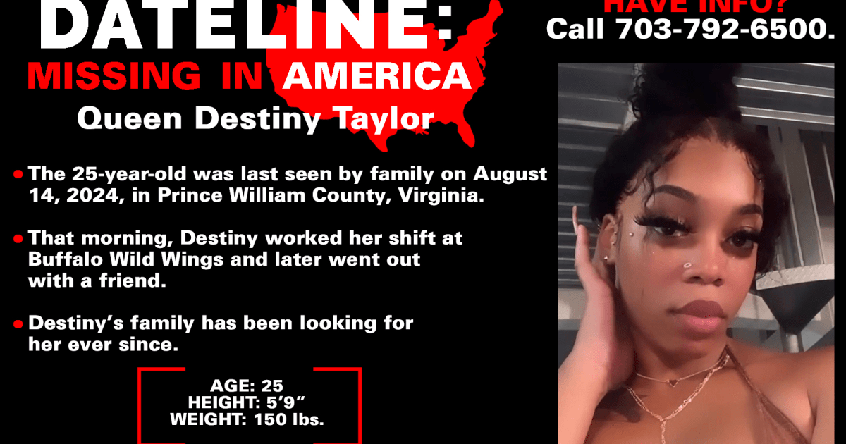 Mother hoping for safe return of Virginia woman Queen Destiny Taylor ...
