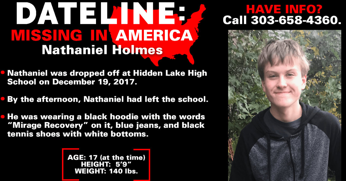Nathaniel Holmes missing from Westminster, Colorado, since December ...