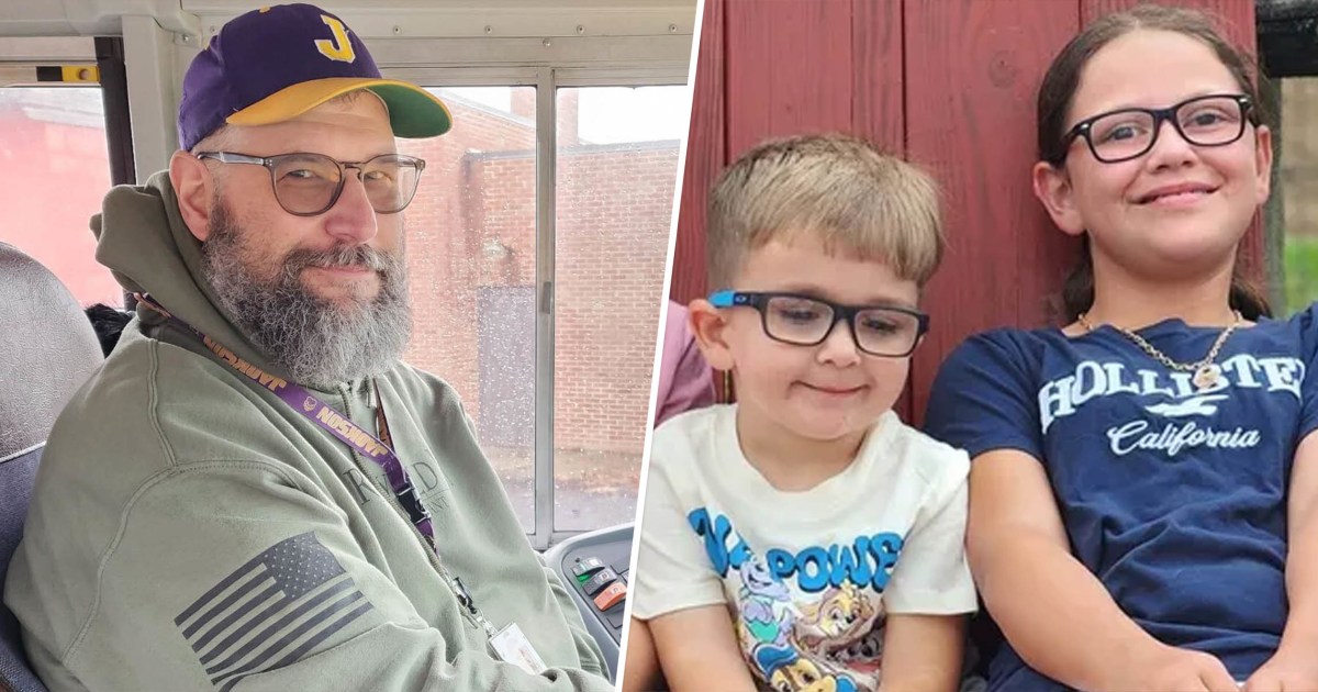 Conductor de autobús escolar entró en incendio para salvar niños