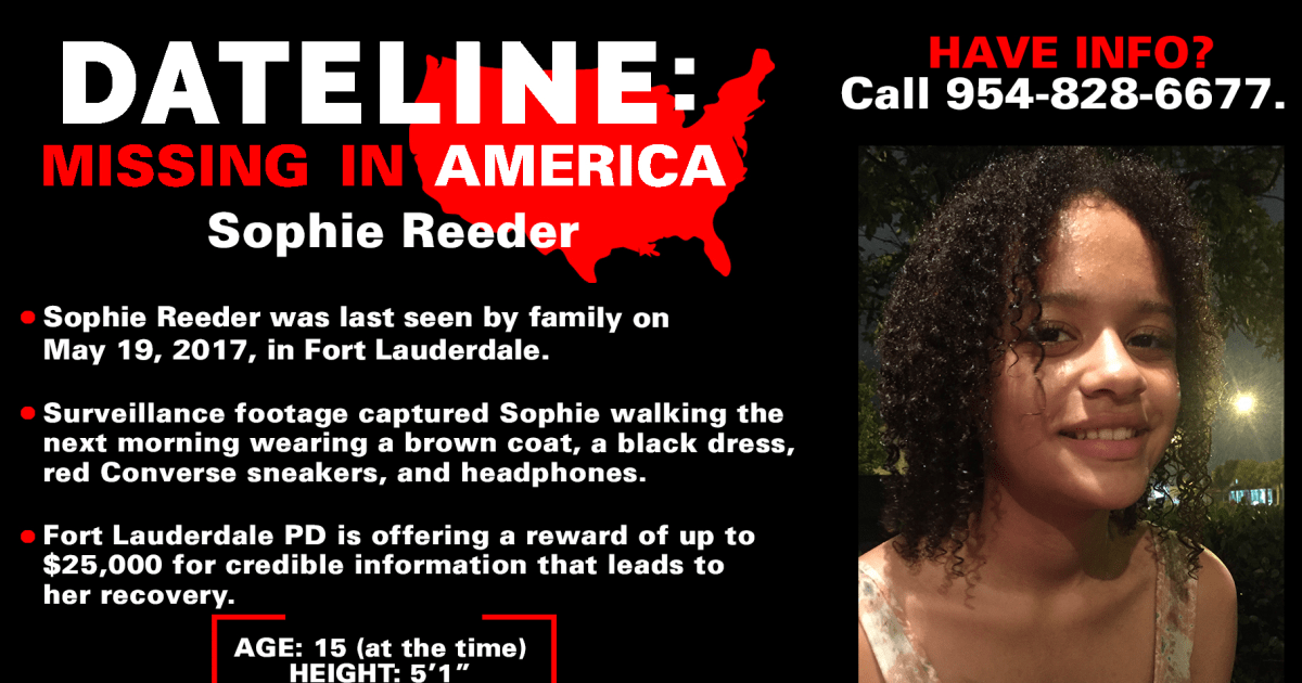 Sophie Reeder, missing since May 19, 2017, in Fort Lauderdale | Dateline
