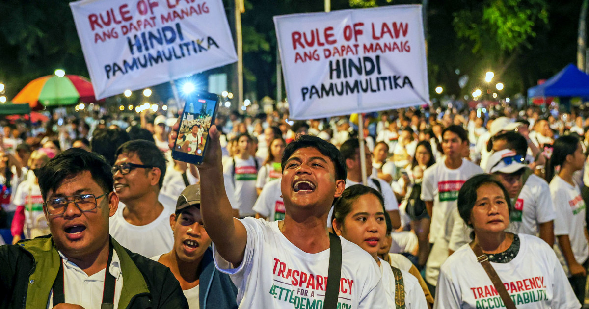 Hundreds of thousands rally in Manila against flood-control corruption ...