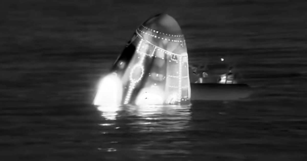 NASA astronauts splash down after leaving space station early due to a ...