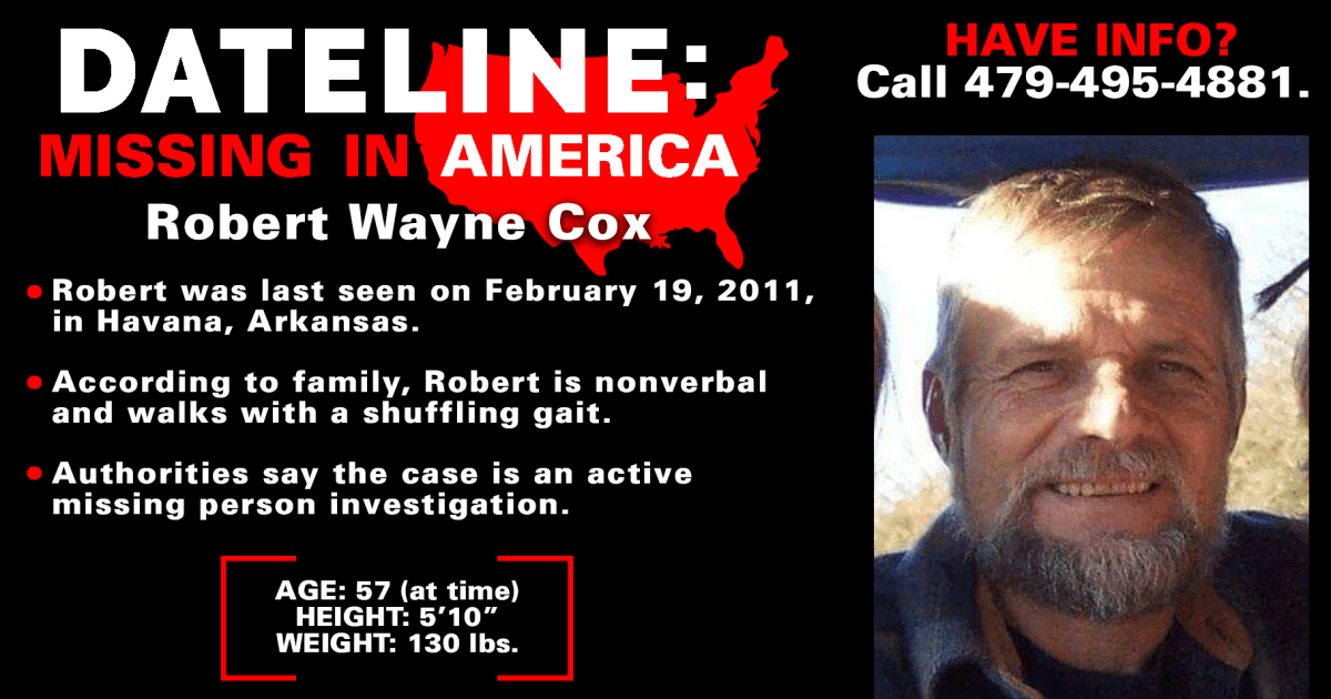 Search ongoing for Arkansas man Robert Cox who vanished in 2011 | Dateline