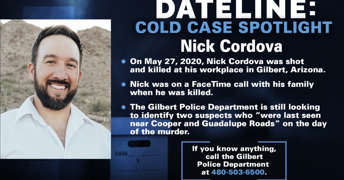 Murder of Nick Cordova, who was killed while on FaceTime at work ...