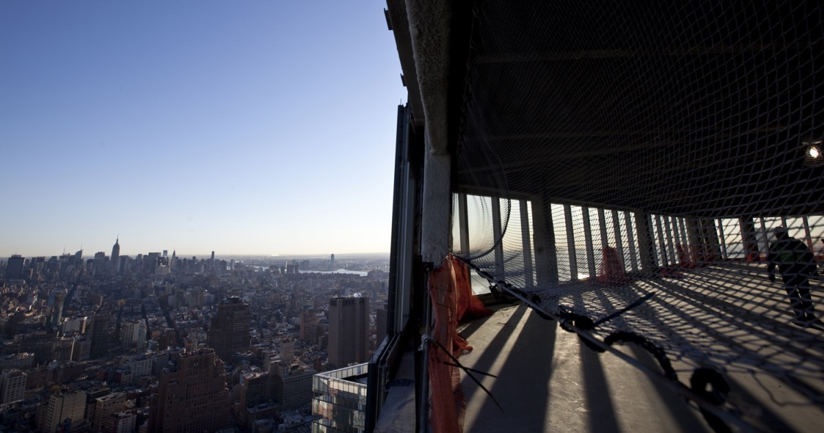 One World Trade Center rises, providing breathtaking view of Manhattan